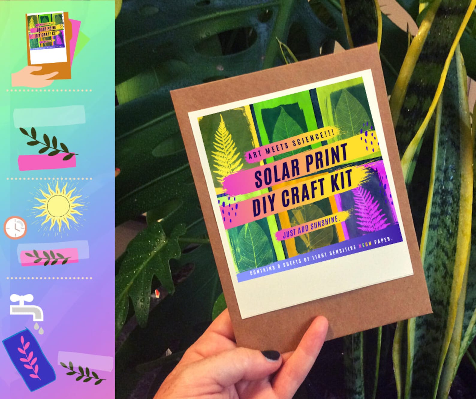 Cyanotype Paper Neon Craft Kit DIY Sun Printing Kit 8 - Etsy UK