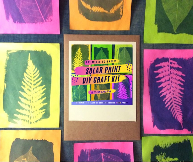 Cyanotype Paper Neon Craft Kit DIY Sun Printing Kit 8 - Etsy UK