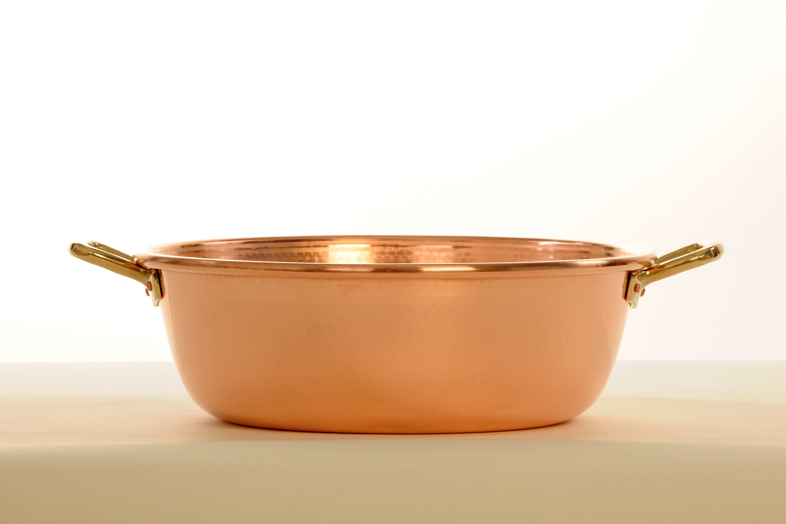 New Copper Jam Pan With Brass Handles 14 Inches Diameter Handcrafted ...