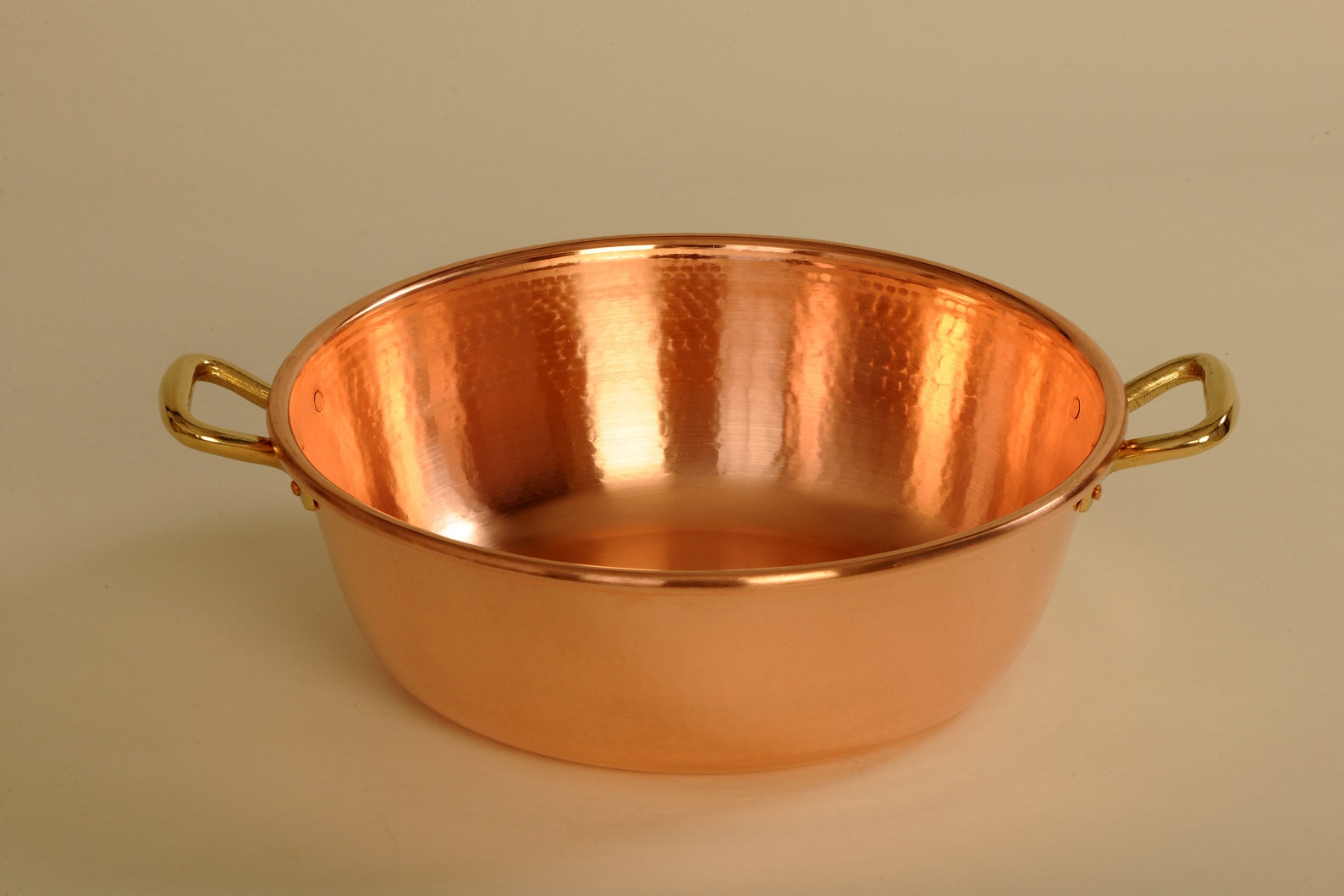 New Copper Jam Pan With Brass Handles 14 Inches Diameter Handcrafted ...
