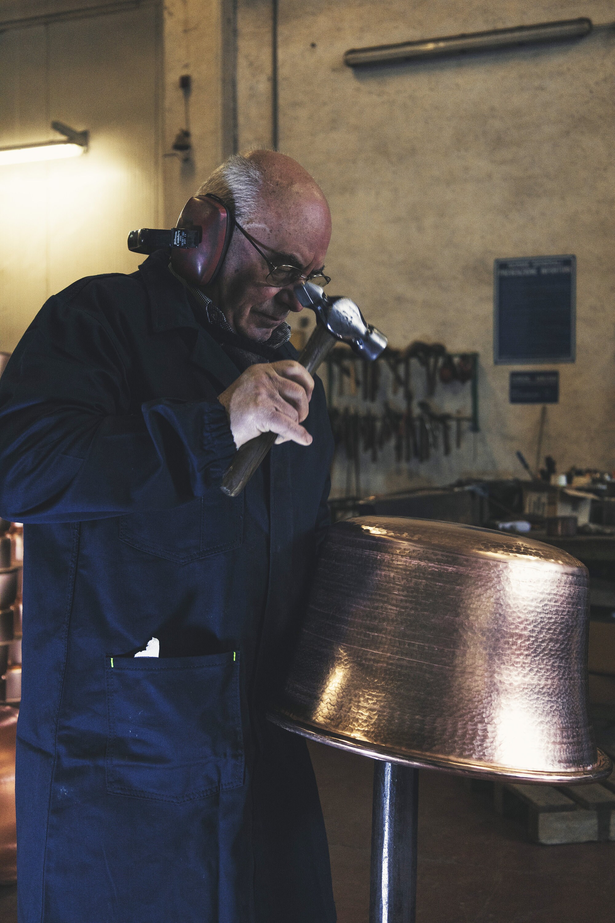 Handcrafted Copper Pot With Wrought Iron Handle 25 Cm Diameter Copper ...