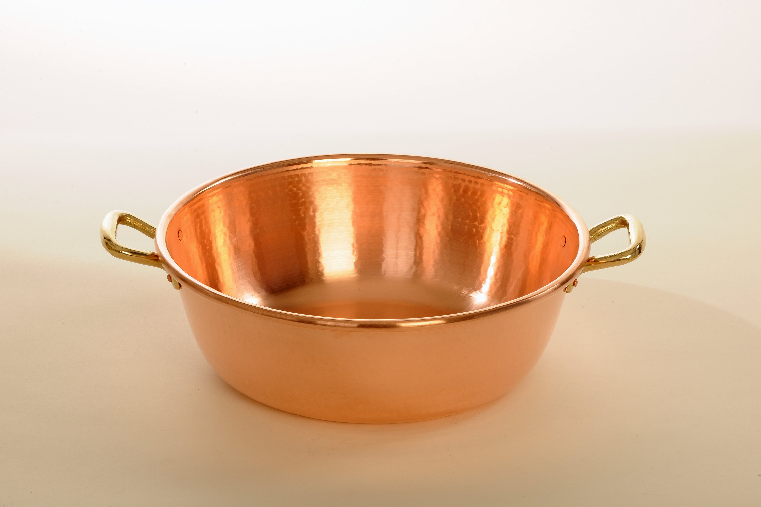 New Copper Jam Pan With Brass Handles 14 Inches Diameter Handcrafted ...