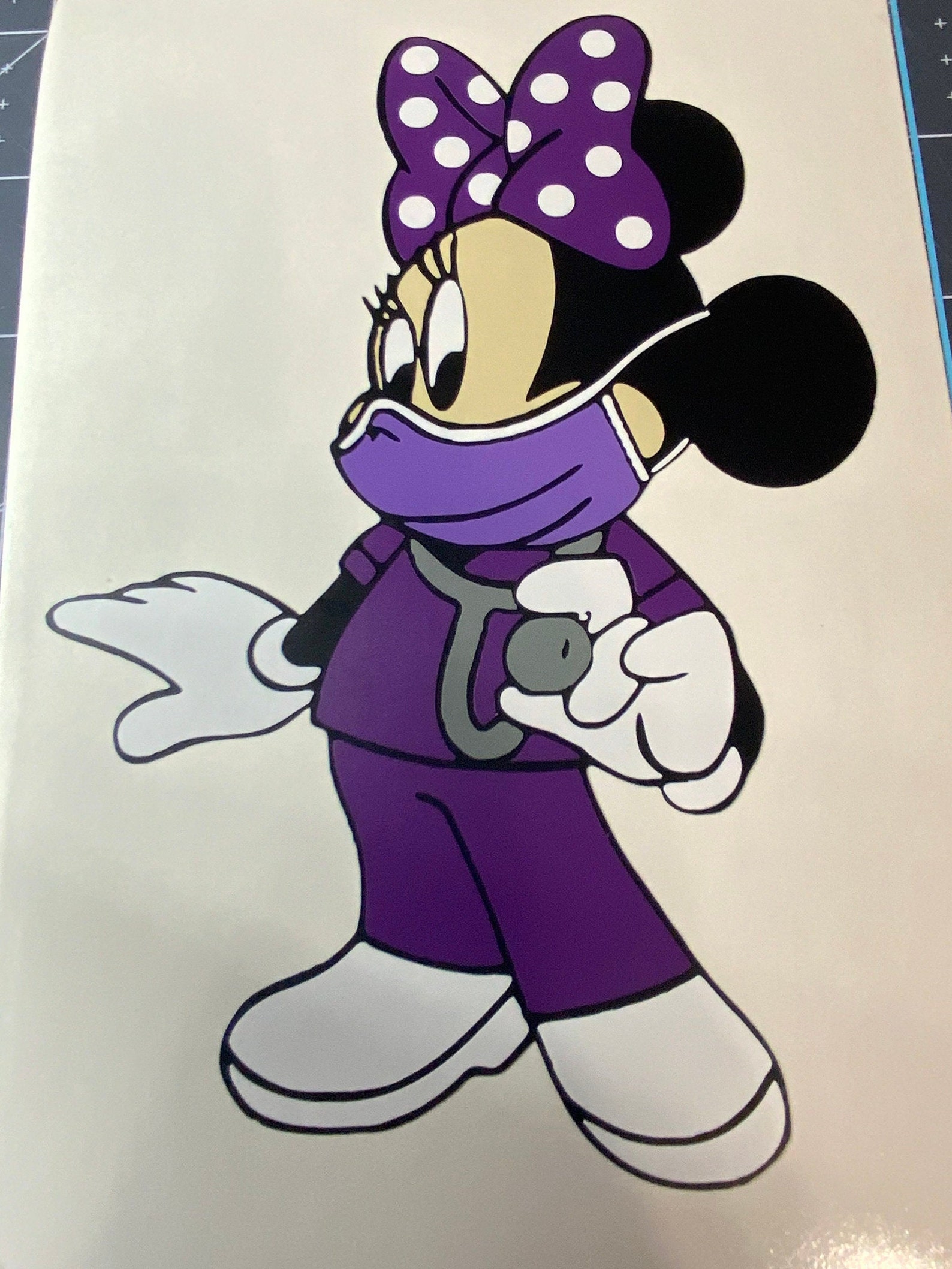 Minnie Mouse Inspired Nurse Permanent Decal/ Car Window/ - Etsy