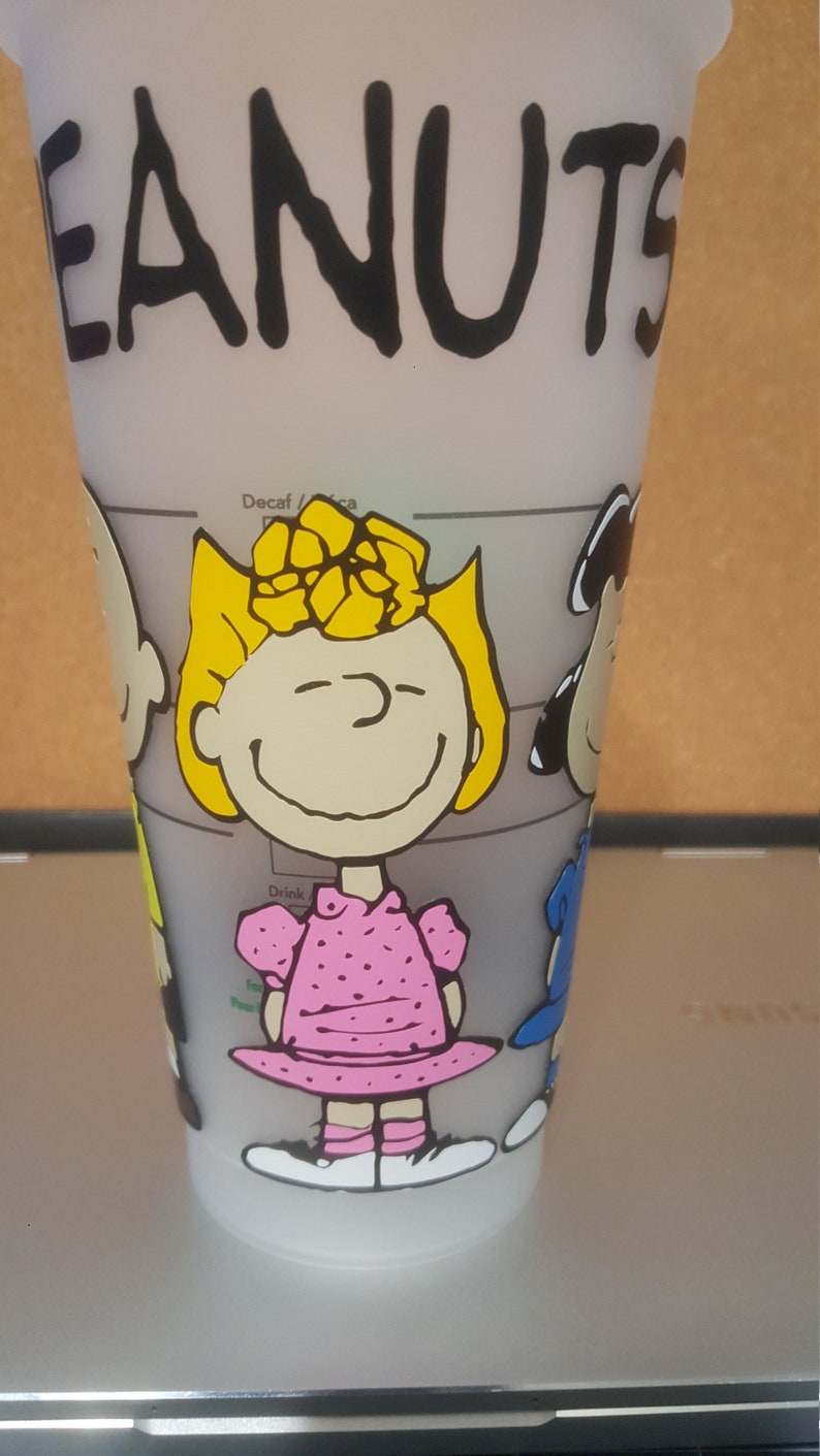 NEW Charlie Brown peanuts Starbucks Reusable Cup. | Etsy