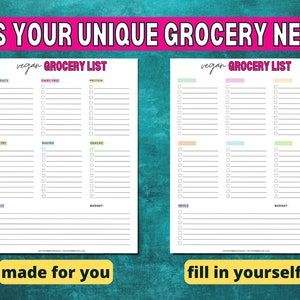 Vegan Grocery List Printable | Plant Based Food List | Whole Foods ...