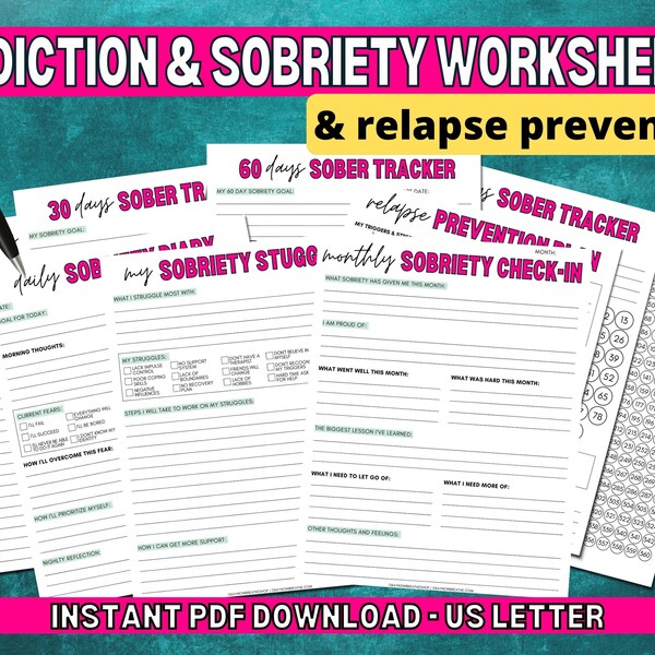 Worksheets for Substance Use Counselor - Etsy