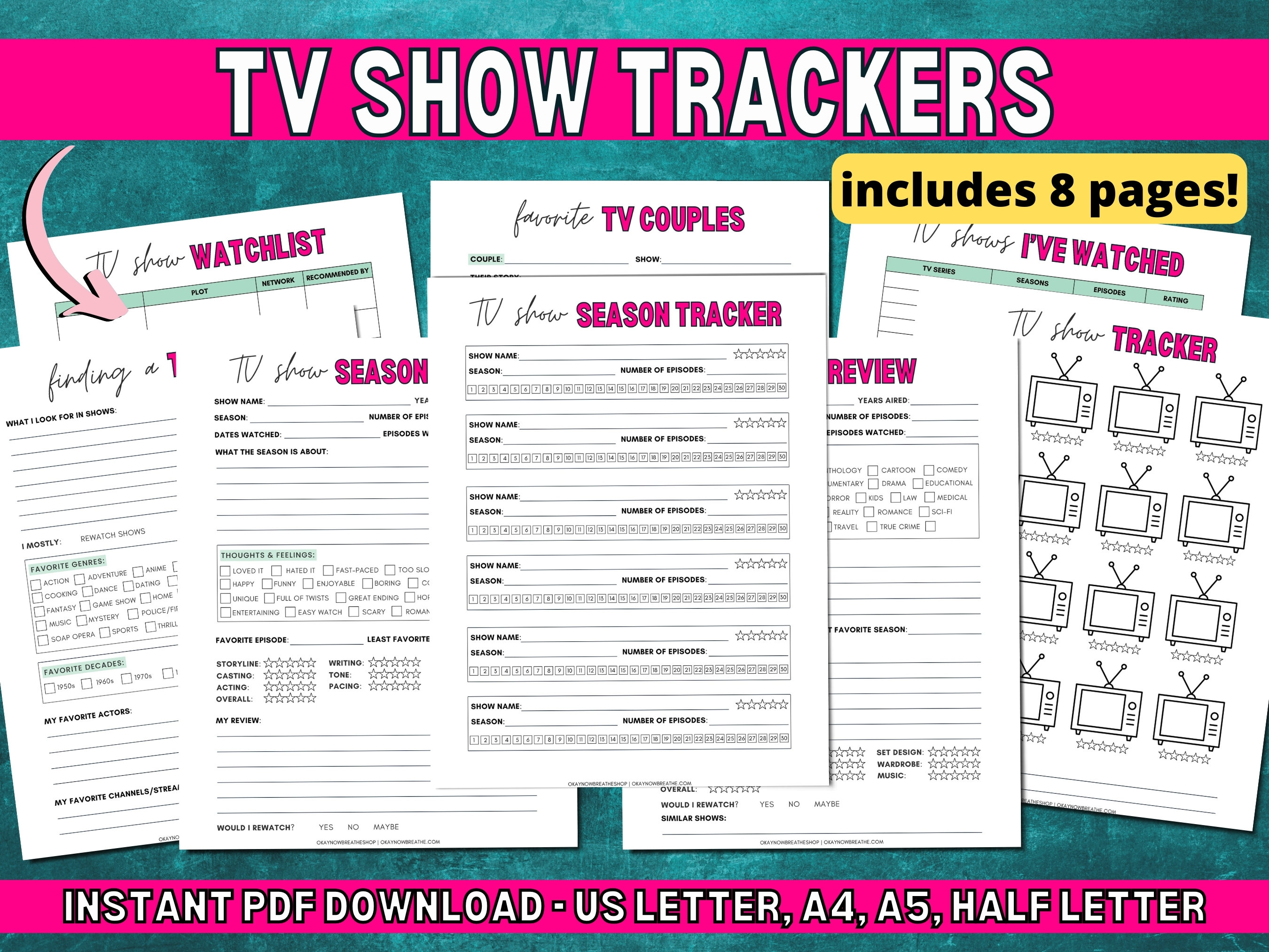 TV Show Tracker | Episode Tracker | TV Lover | TV Series Planner | Tv ...