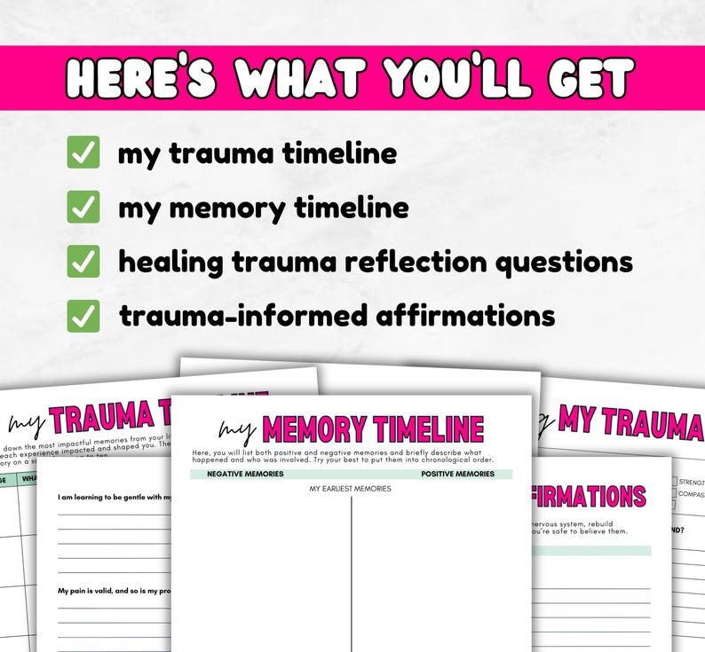 Trauma Timeline Workbook | C-PTSD Recovery Journal | Therapy Prep ...