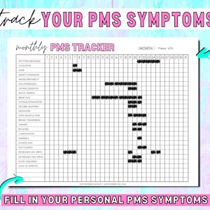 Period Tracker Printable PMS Period Symptom Journal - Etsy