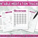 Meditation Tracker Printable | Daily Meditation Journal | Weekly ...