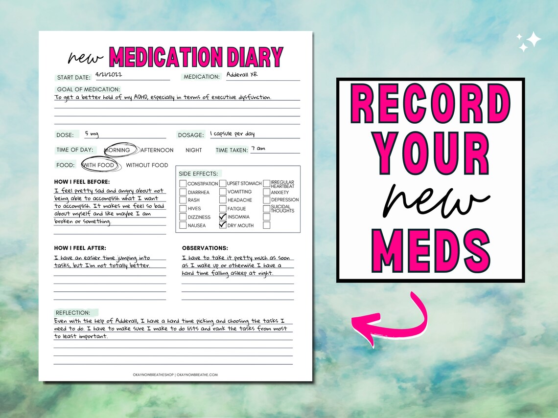 Medication List + Tracker | Printable Medication Log | Daily Medication ...