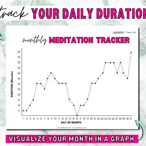 Meditation Tracker Printable Daily Meditation Journal | Etsy