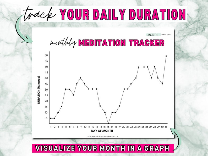 Meditation Tracker Printable Daily Meditation Journal | Etsy