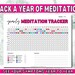 Meditation Tracker Printable | Daily Meditation Journal | Weekly ...