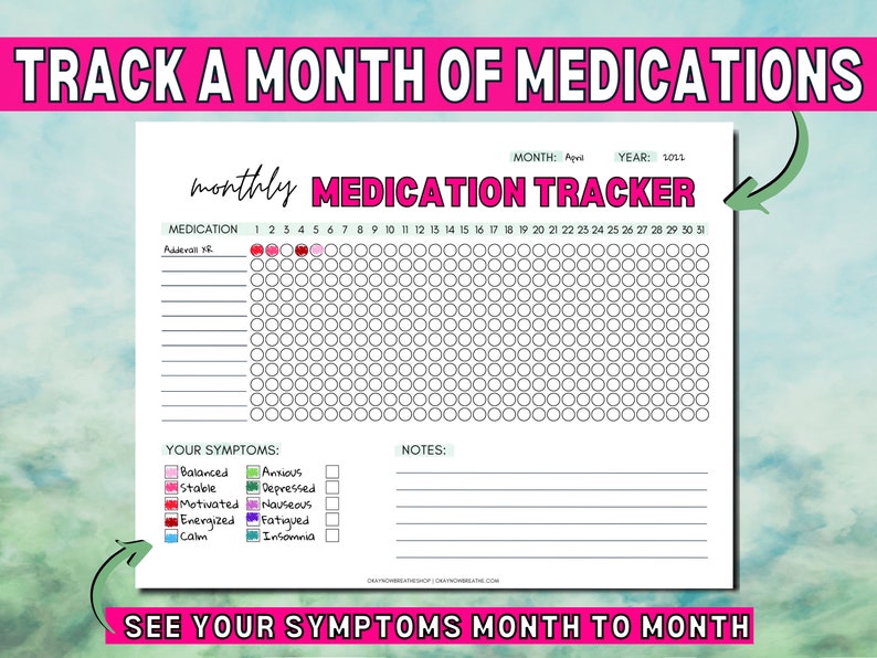 Medication List + Tracker | Printable Medication Log | Daily Medication ...