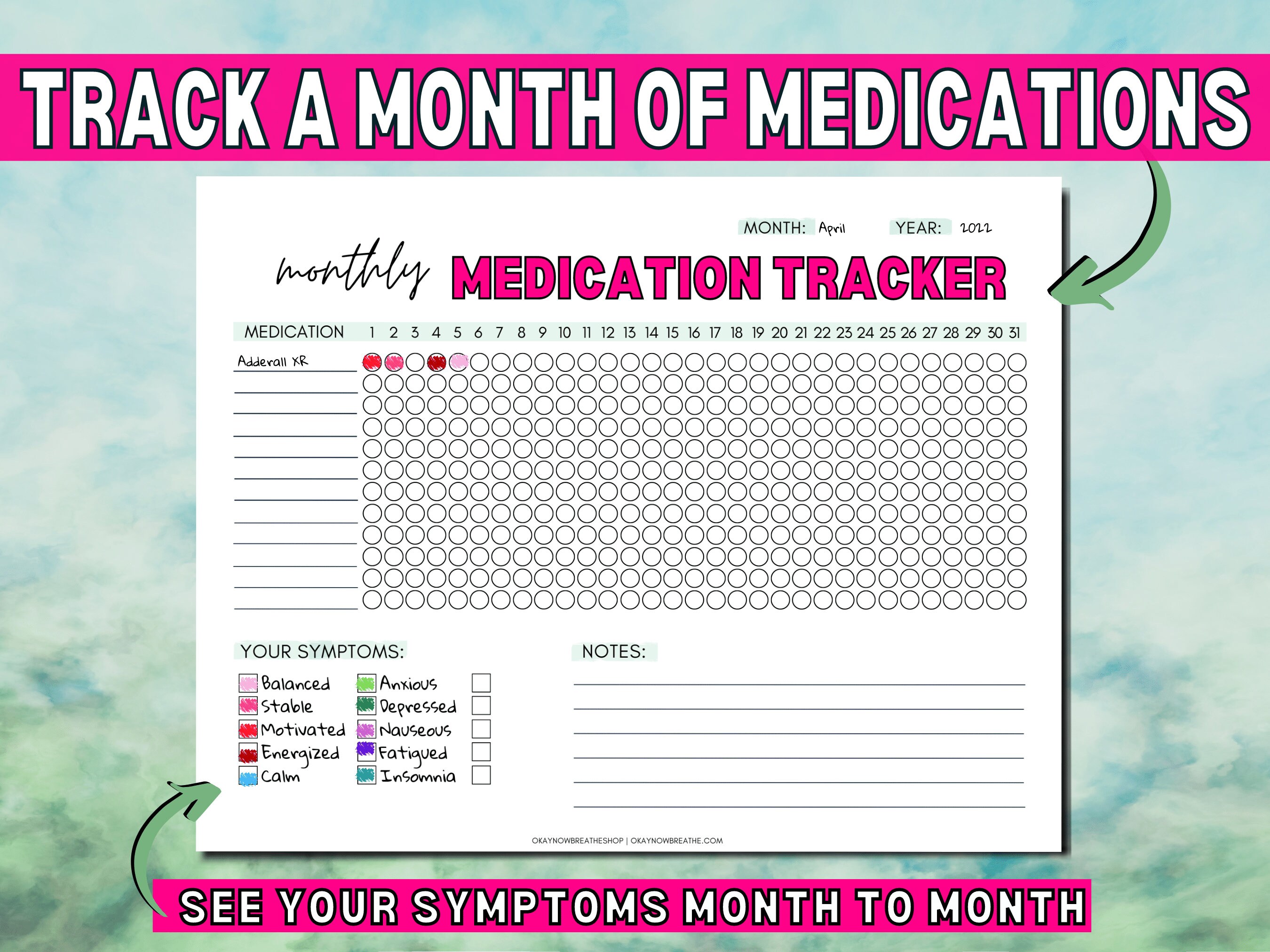 Medication List + Tracker | Printable Medication Log | Daily Medication ...