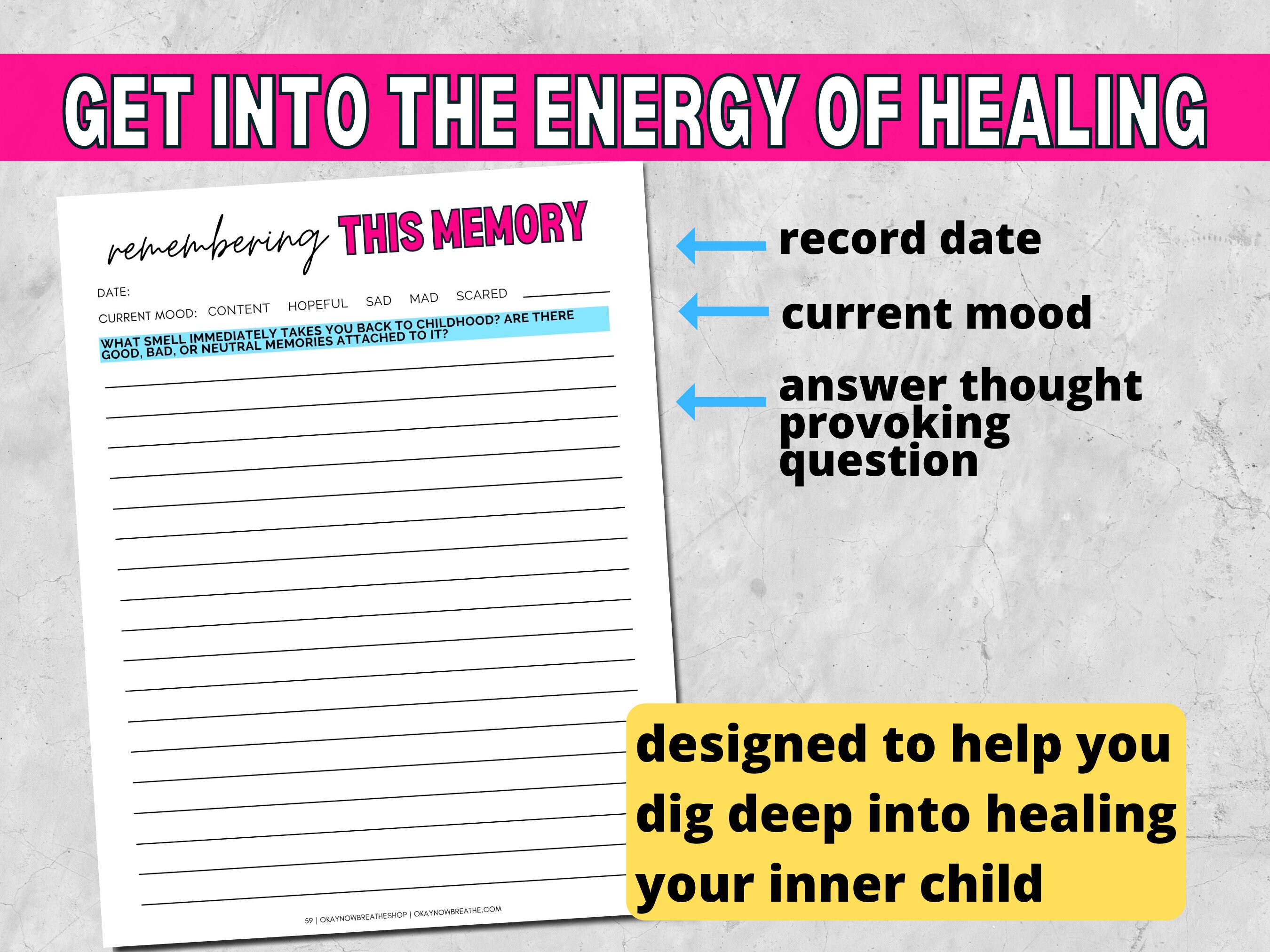 Inner Child Healing Journal | Mental Health Journal | Therapy Worksheet ...