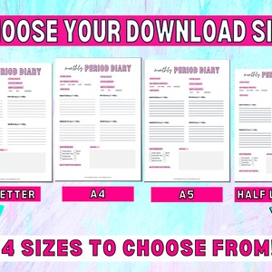 Period Tracker Printable | PMS + Period Symptom Journal | Menstrual Log ...