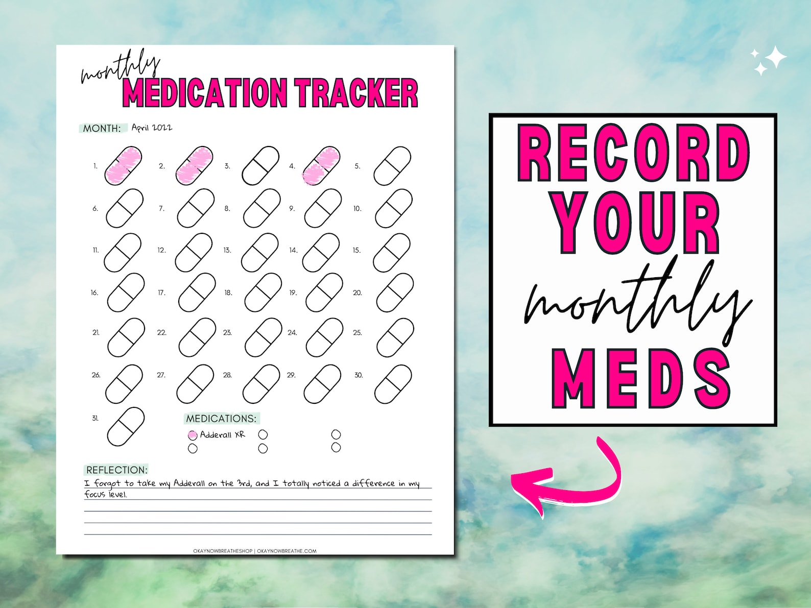 Medication List + Tracker | Printable Medication Log | Daily Medication ...