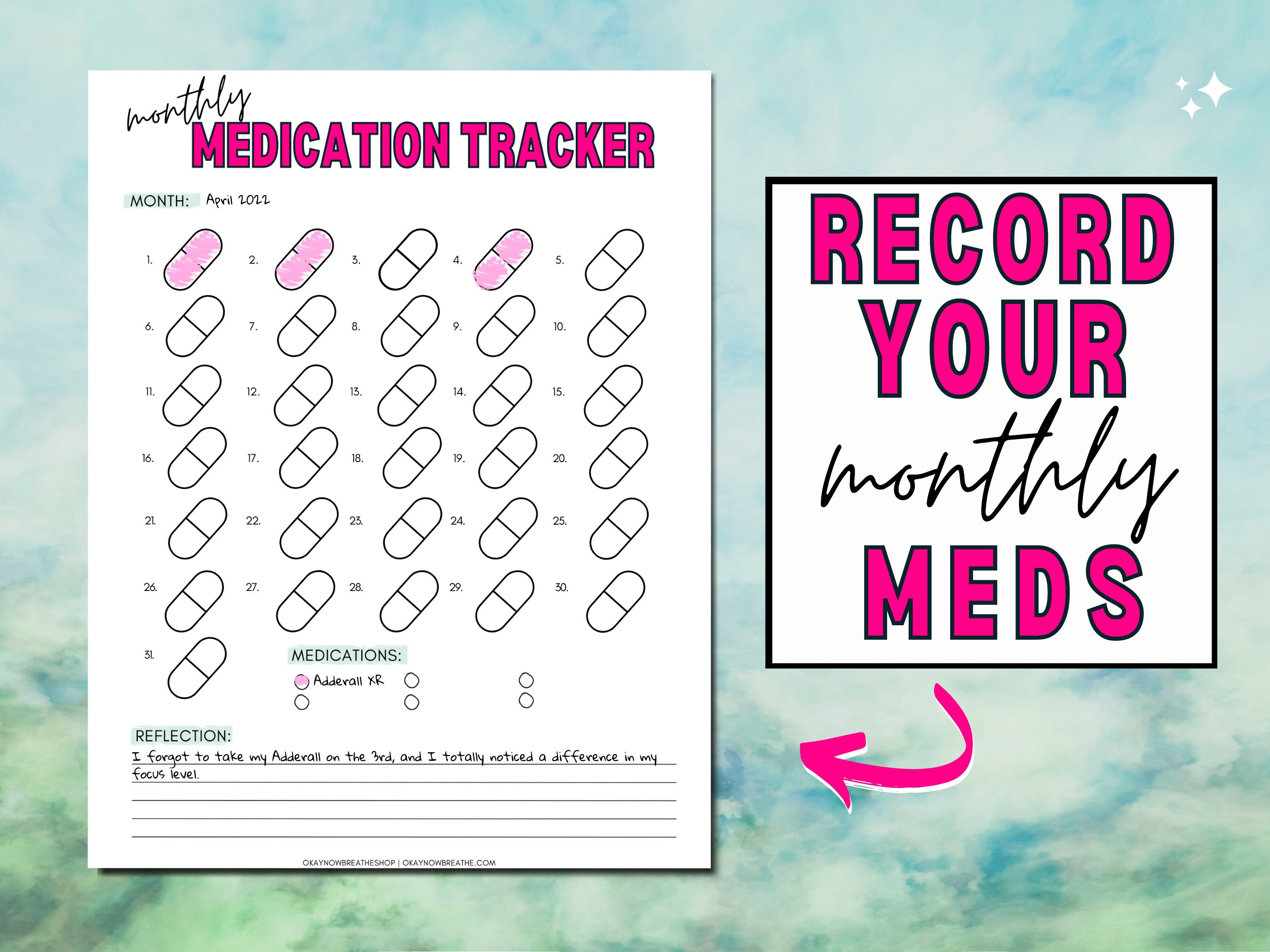 Medication List + Tracker | Printable Medication Log | Daily Medication ...