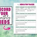 Medication List + Tracker | Printable Medication Log | Daily Medication ...