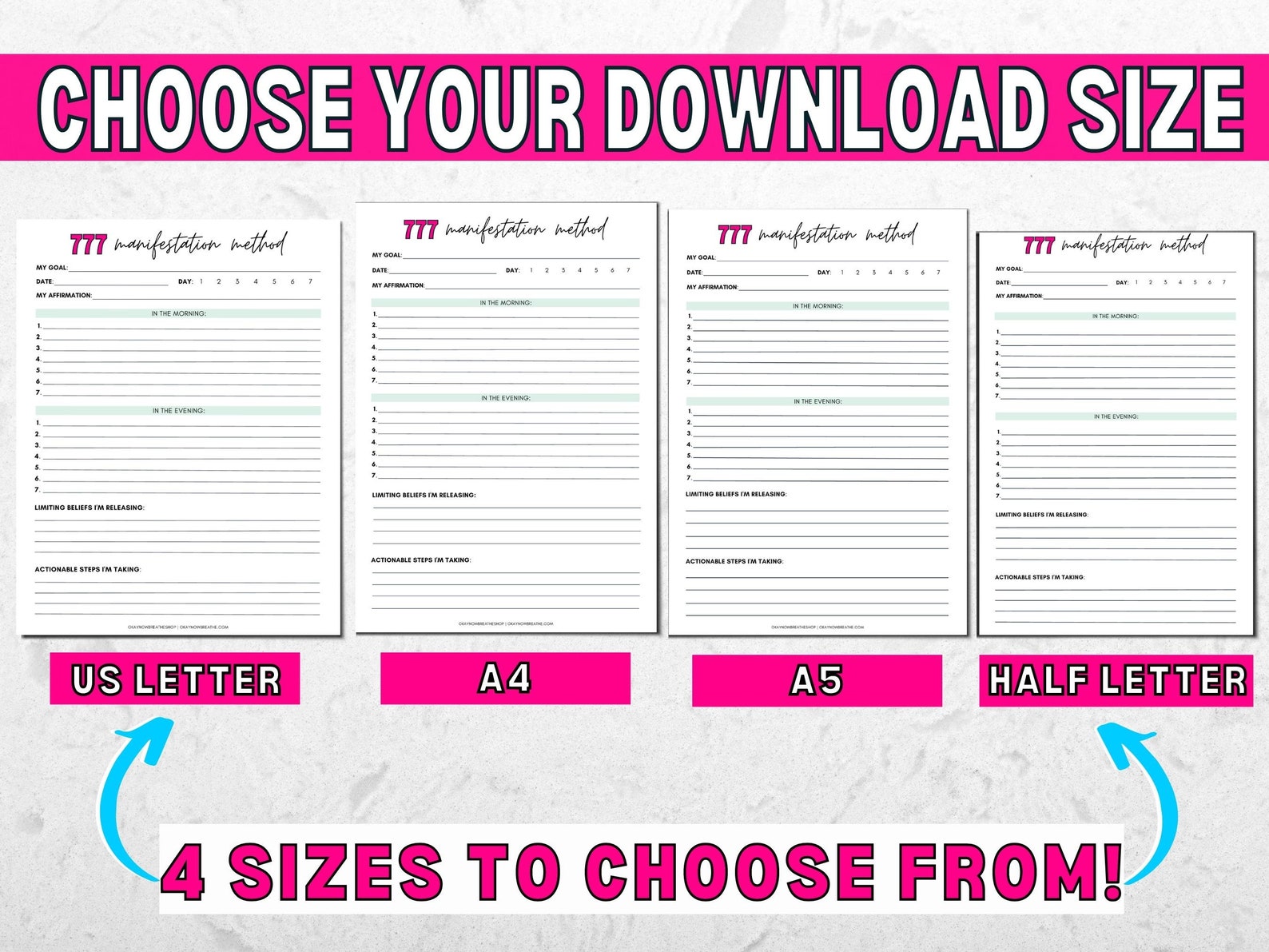 777 Manifestation Method | Law of Attraction Journal | Goal Setting ...