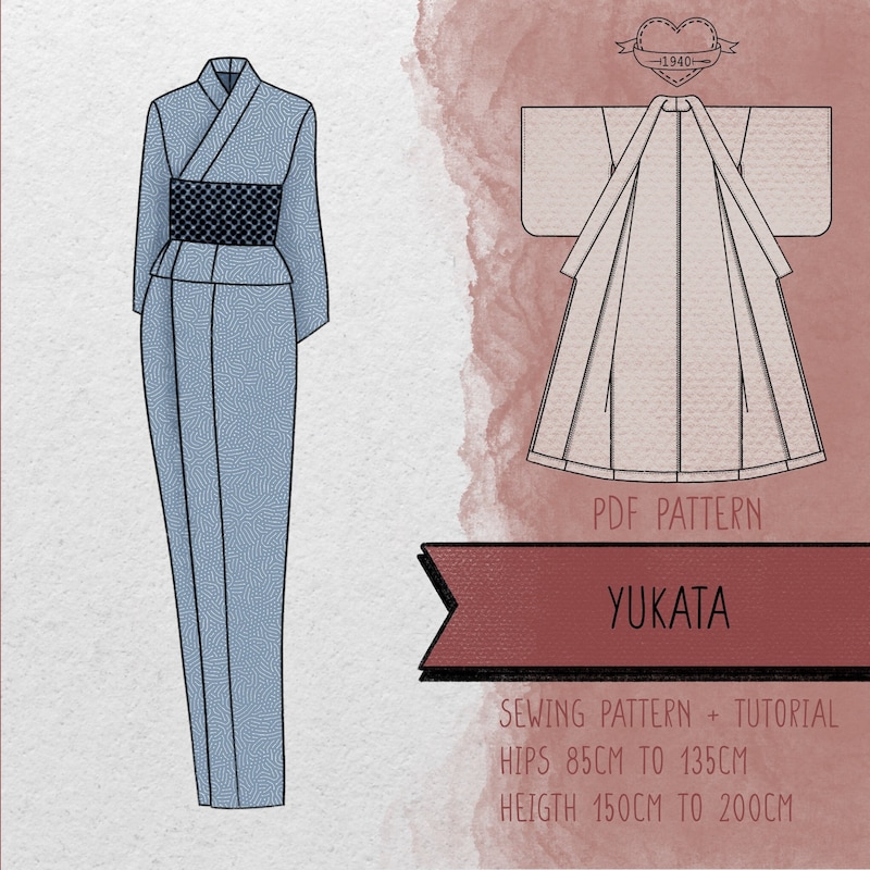 Yukata Sewing Pattern - Etsy