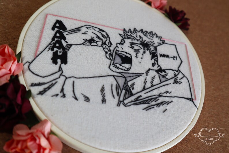 Yuuji Itadori (JUJUTSU KAISEN) Hand-embroidered 15cm - Etsy UK