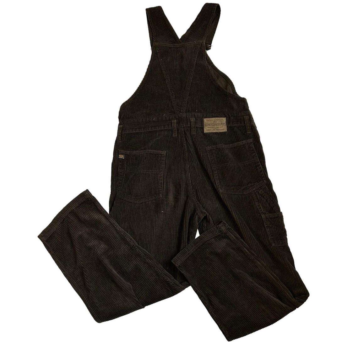 Y2K 90's Brown Corduroy Bib Overalls Unionbay 100% Cotton Medium ...