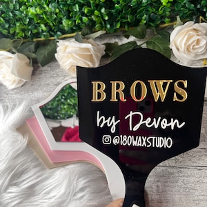 Eyebrow Technician Prop and Mirror, Lash Tech Face Paddle Gift, Lash ...