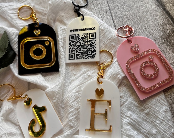 Business Qr Keyrings, for Beauty, Lash Techs, Nail Techs, Aesthetic ...