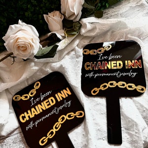 Personalised, Custom Made Handheld Mirror, Business Logo, Social Media ...