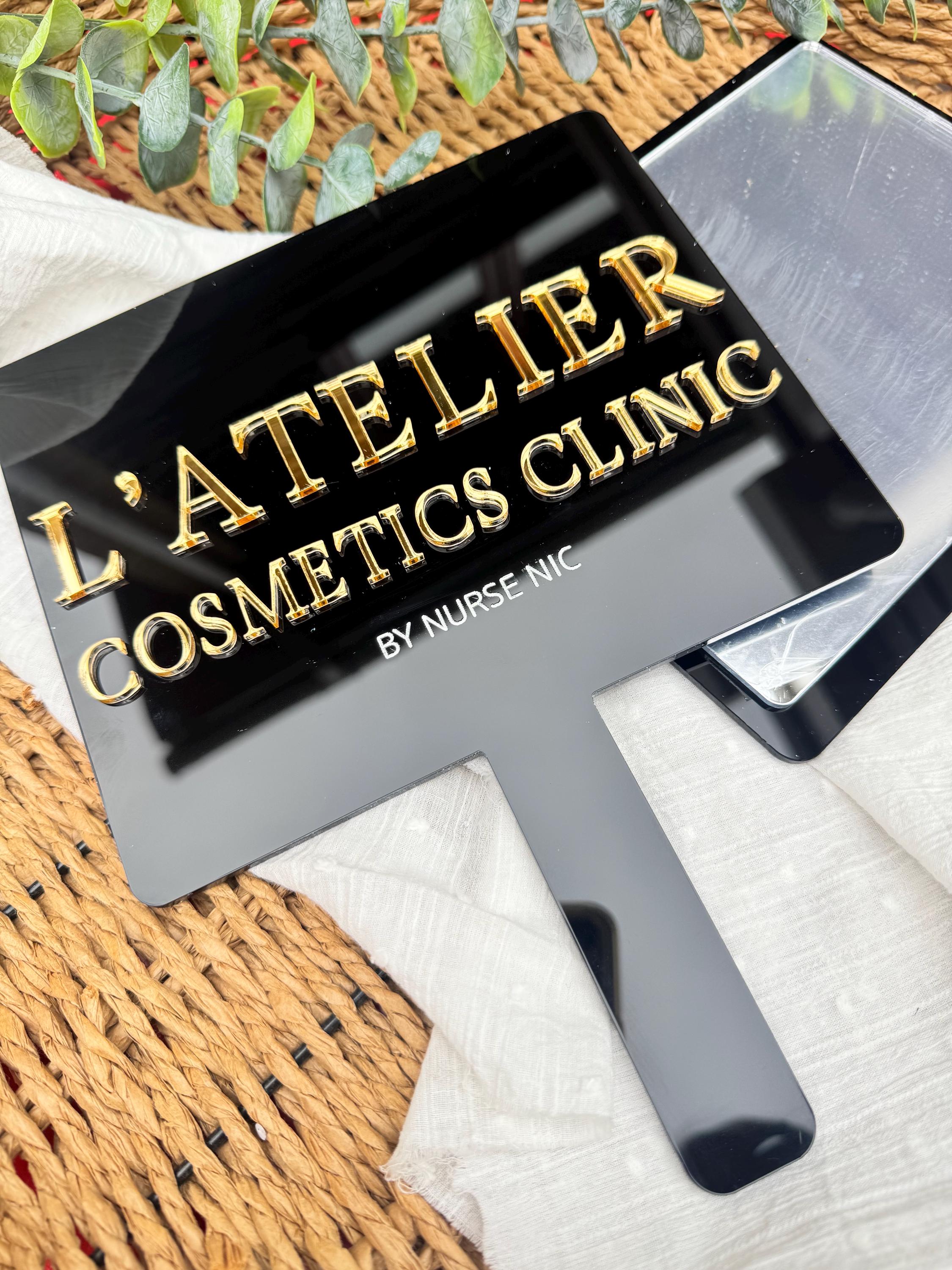 Personalised Handheld Mirror, MUA Gift, Bridal Makeup, Makeup Logo ...