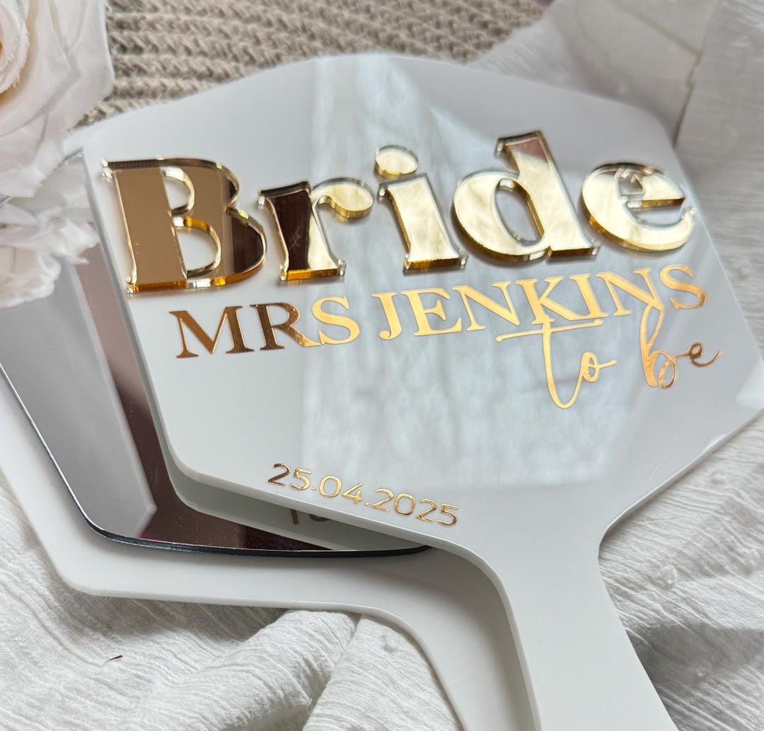 Large Bridal Mirror, Bride to Be, Wedding Gift, Bridal Gift Mirror, Mrs ...