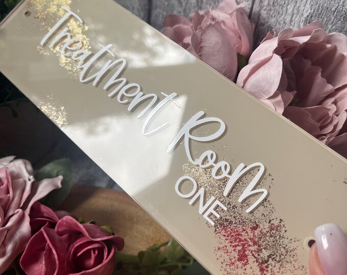 Salon Door Beauty Room Treatment Room One Sign, Custom Room Sign ...