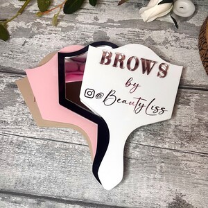 Eyebrow Technician Prop and Mirror, Lash Tech Face Paddle Gift, Lash ...
