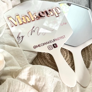 Makeup Artist Handheld Mirror, Personalised Mirror, Mua Gift, Beauty ...