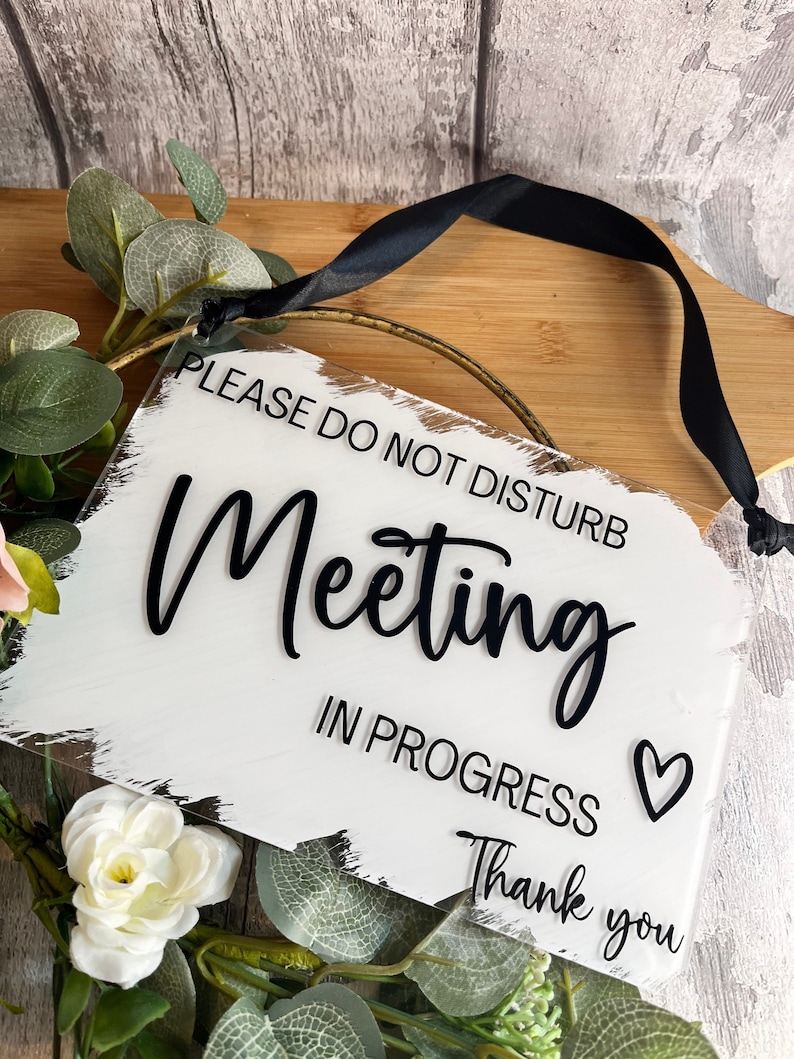 Please Do Not Disturb Meeting in Progress Sign Acrylic - Etsy