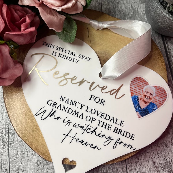 Seat Sign for Mother of Bride Reserved - Etsy