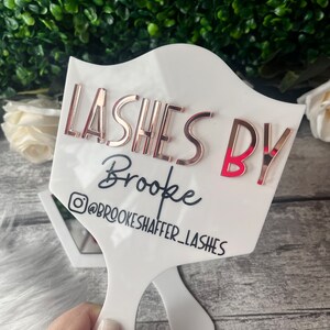 Eyelash Technician Prop Handheld Mirror, Lash Face Paddle Gift, Lash ...