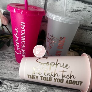 Lash Tech Cold Cup Gift, Lash Boss, Eyelash Artist Drinks Cup ...