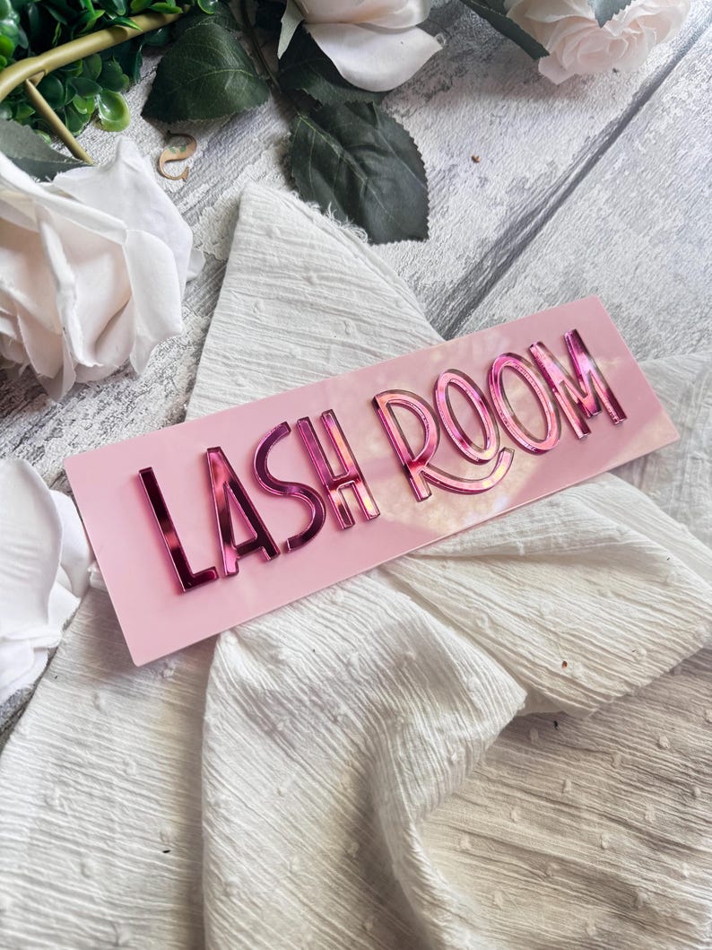 3D Acrylic Lash Room Door Sign - Salon Decor - Etsy UK