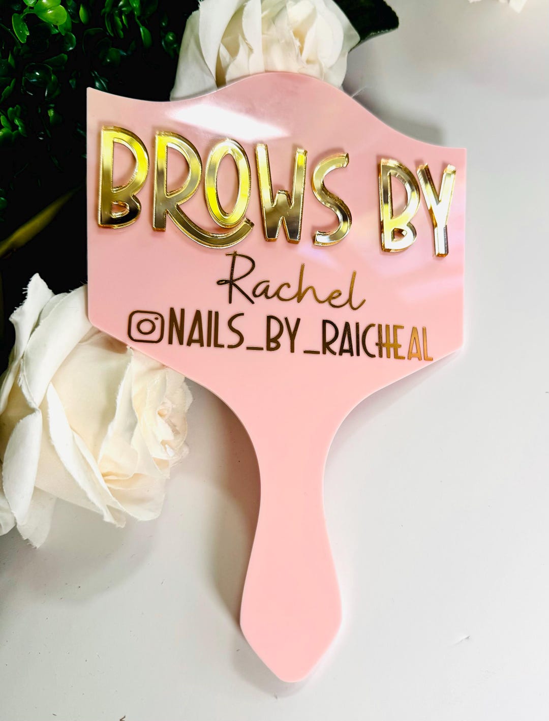 Eyebrow Technician Prop Handheld Mirror, Brow Face Paddle Gift, Brow ...