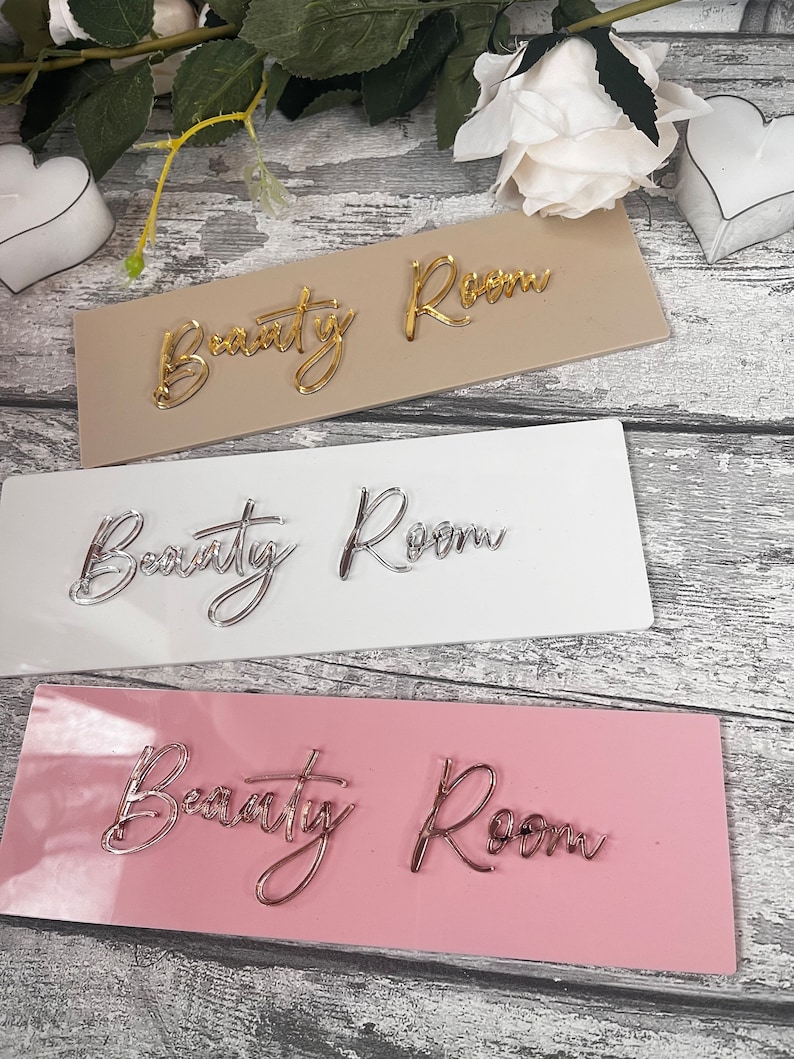 3D Acrylic Beauty Room Door Sign - Salon Decor - Etsy