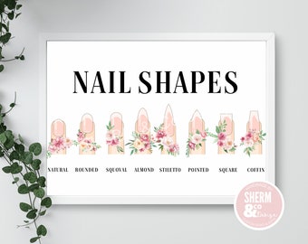 Acrylic Nail Shape Guide, Nail List, Treatment Sign, Nail Technician ...