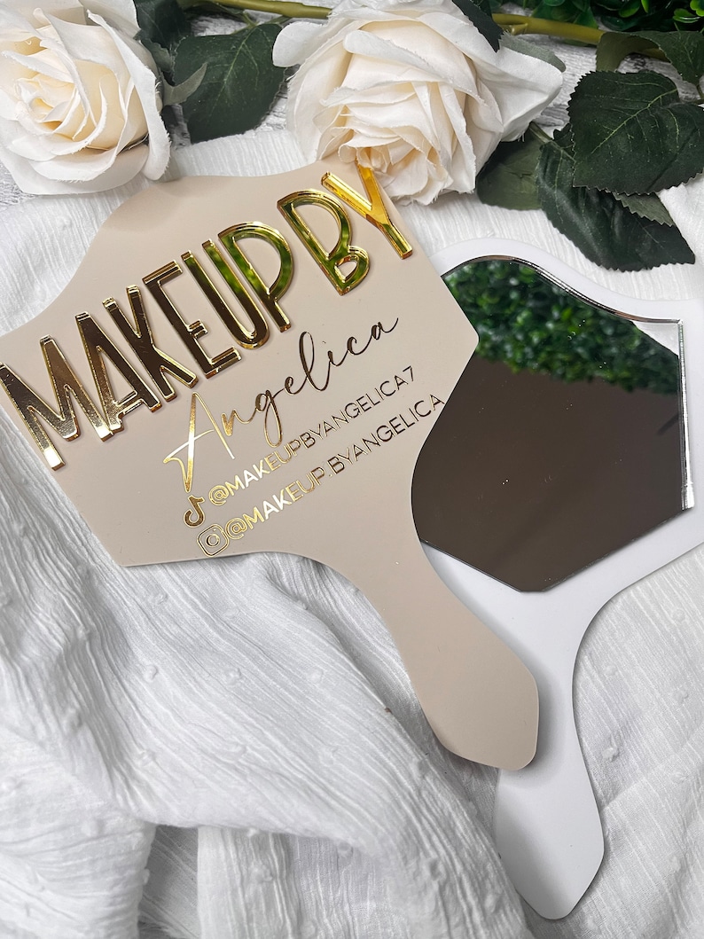 Makeup Artist Handheld Mirror, Personalised Mirror, Mua Gift, Beauty ...