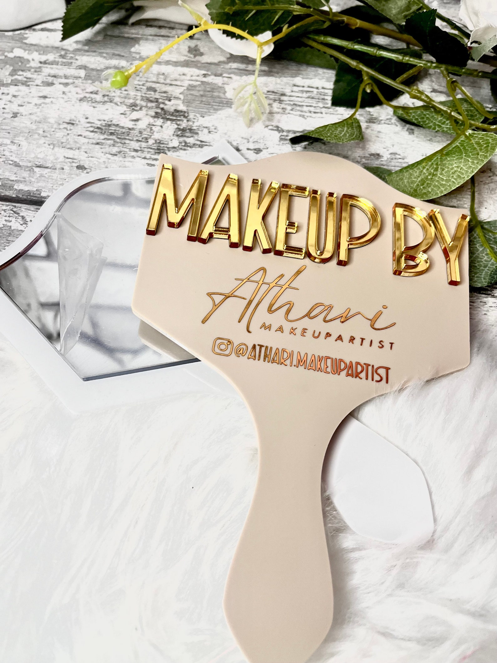 Makeup Artist Handheld Mirror, Personalised Mirror, Mua Gift, Beauty ...