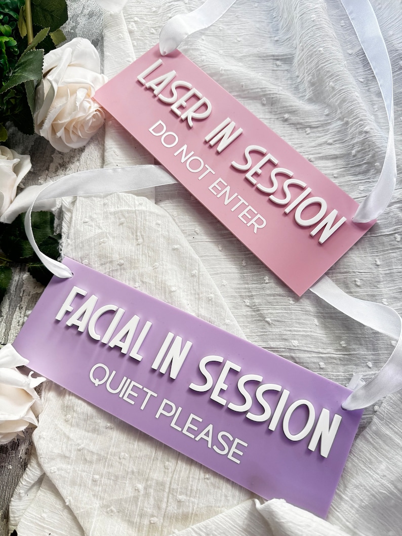 In Session Door Hanging Sign, Salon Busy Sign, Room in Use, Waxing Sign ...
