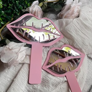 Handheld Lip Shape Prop Mirror, Aesthetics, Treatment Sign, Lip Filler ...