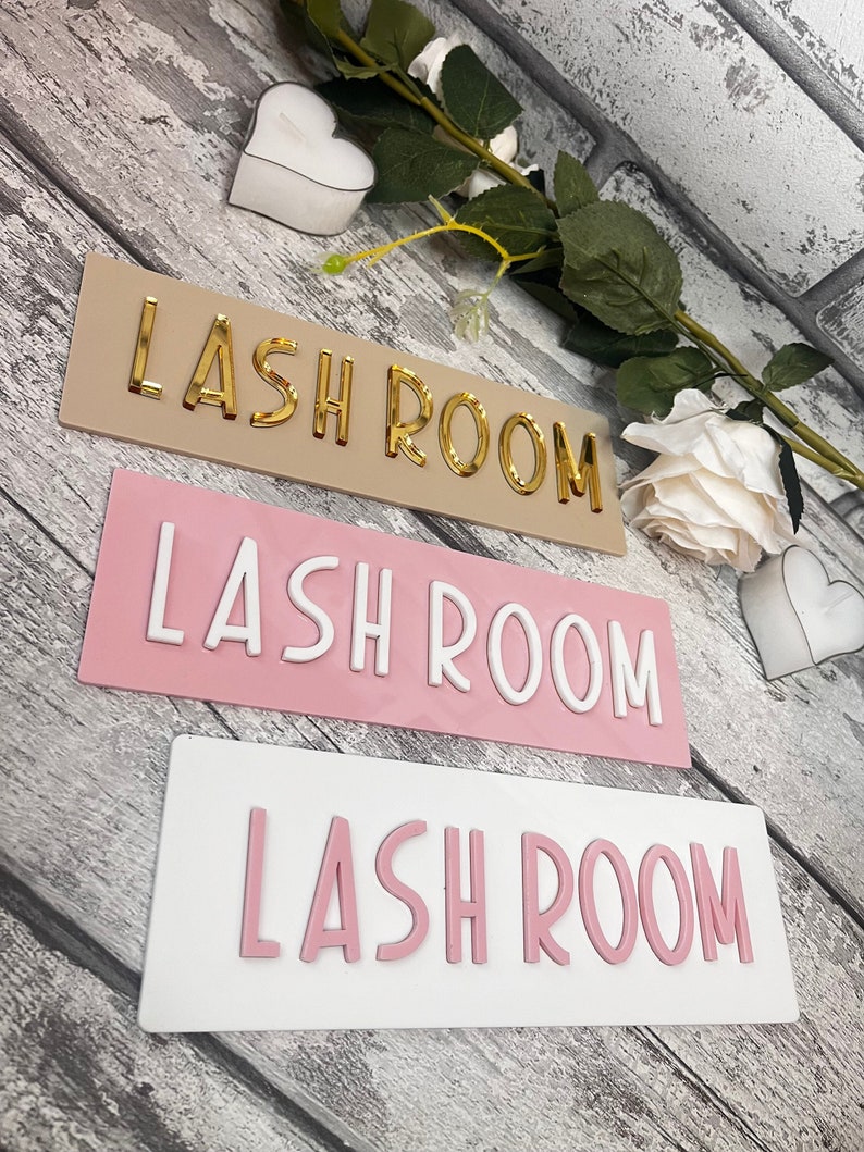 3D Acrylic Lash Room Door Sign - Salon Decor - Etsy UK